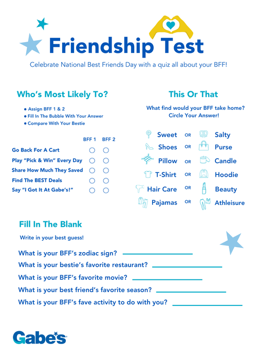Best Friend Test — Gabe's