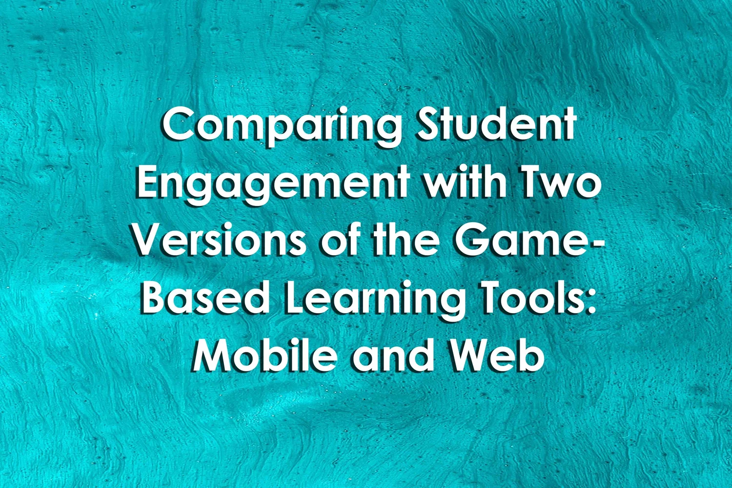 Comparing Student Engagement with Two Versions of the Game-Based ...