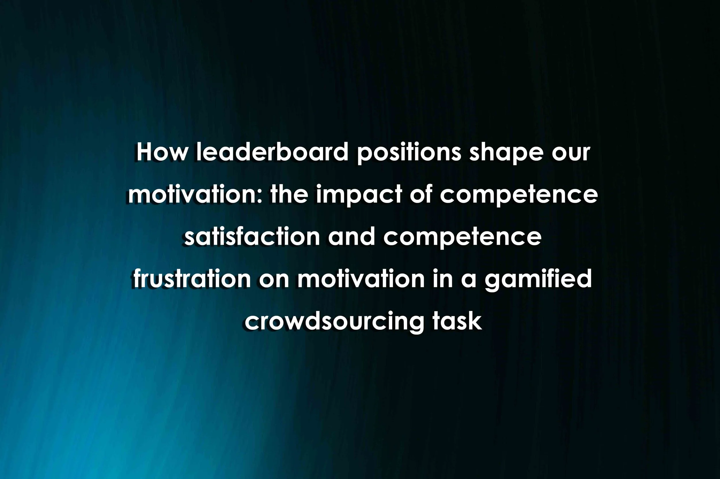 How leaderboard positions shape our motivation: the impact of ...