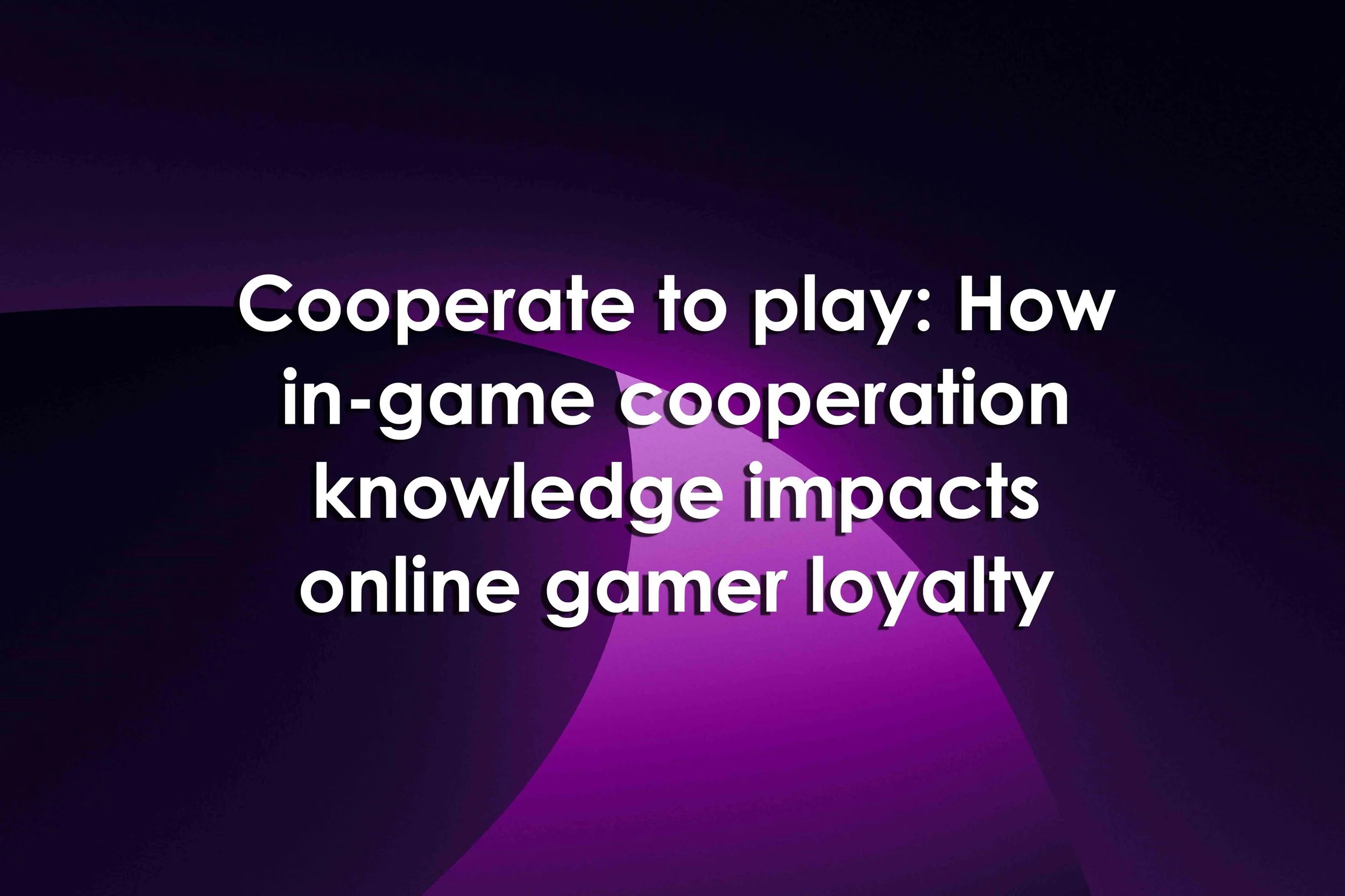 Cooperate to play: How in-game cooperation knowledge impacts online ...