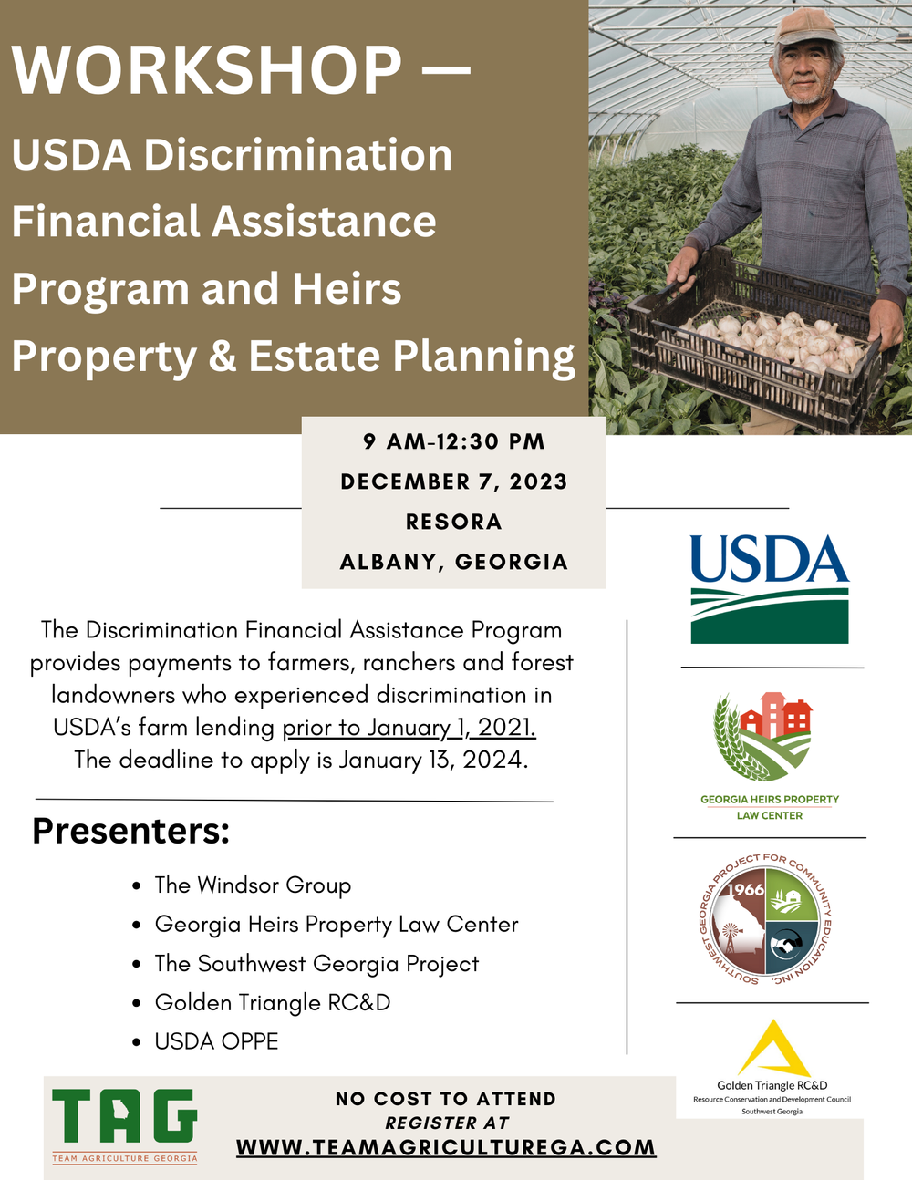 USDA Discrimination Financial Assistance and Heirs Property Workshop ...
