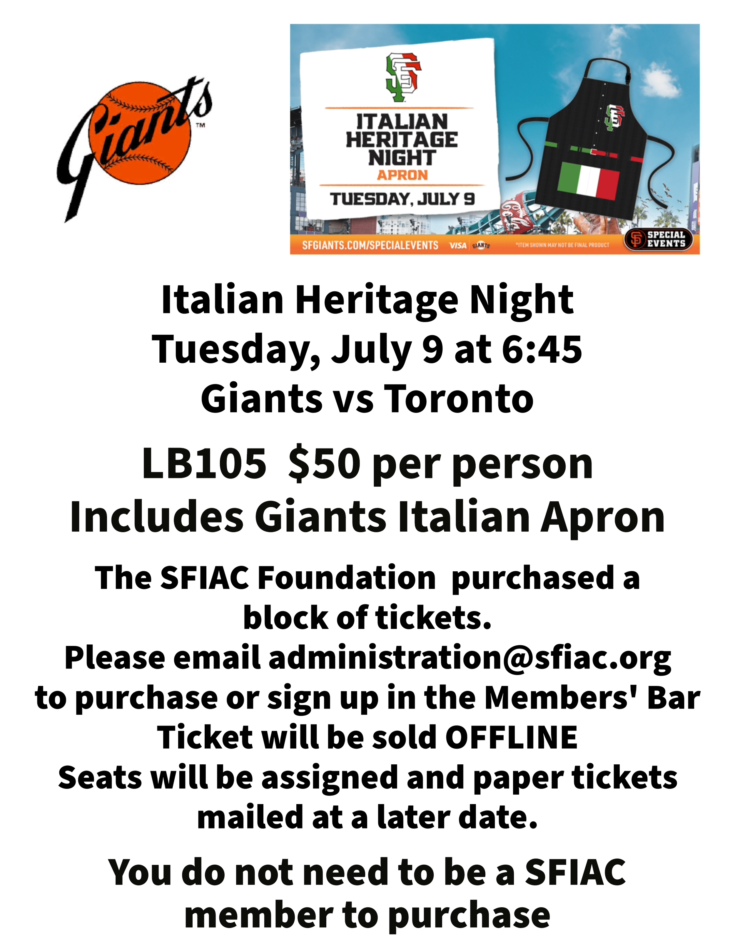 Event Tickets — San Francisco Italian Athletic Club SFIAC