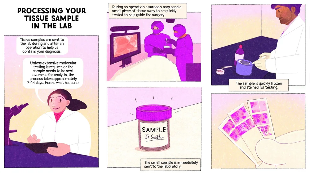 New comic explains pathology lab process — Brain Tumour Support