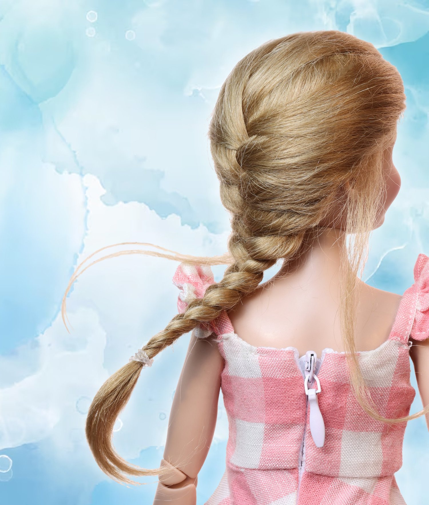The Twirl-and-Tumble Mohair Wig — Sandy Blonde Braids — VDC