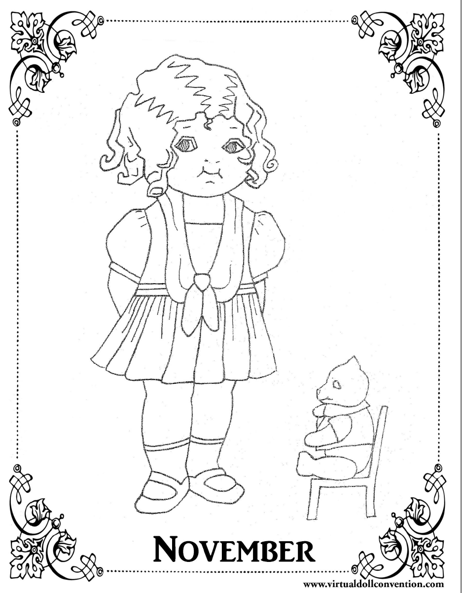 Vintage Dolly Dingle VDC 12-Month Coloring Book {Digital Download} — VDC