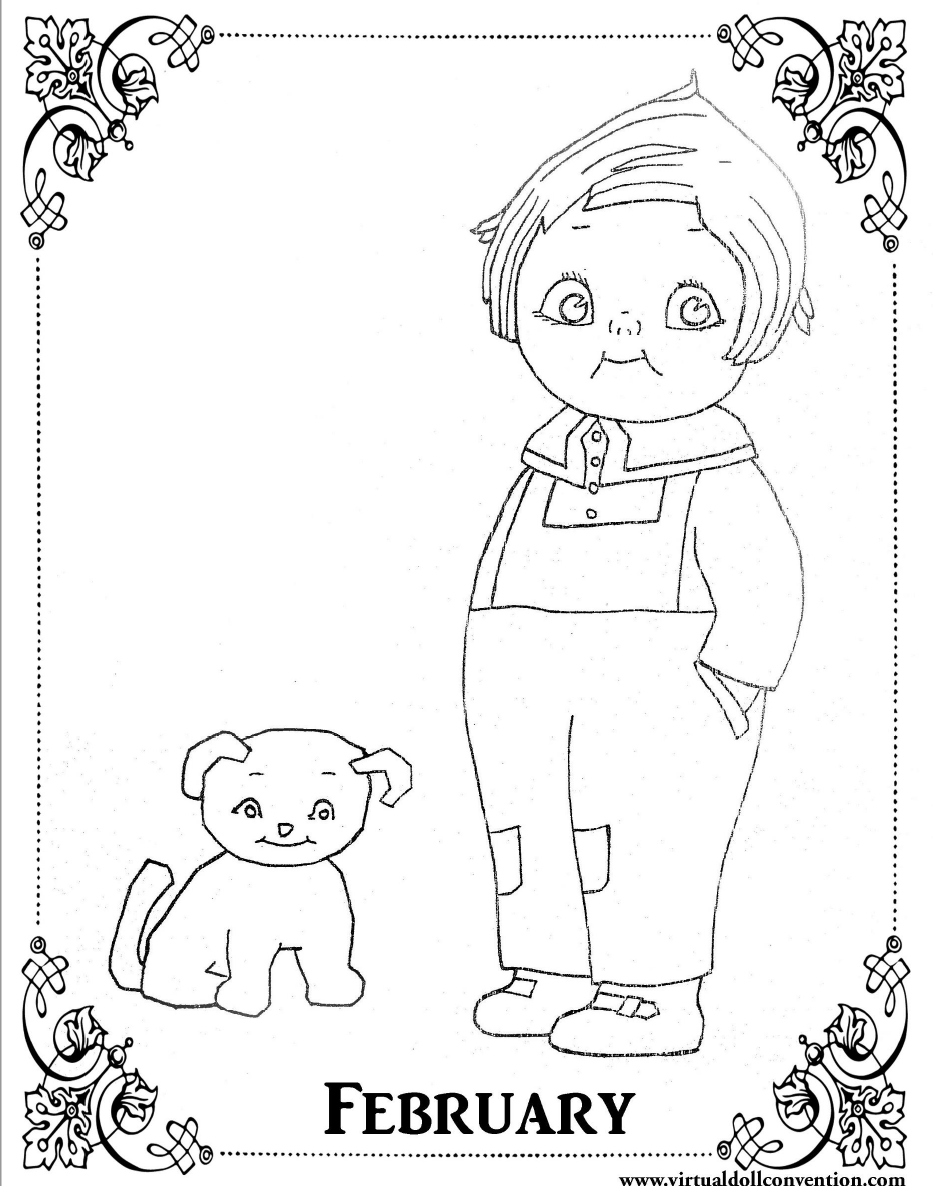 Vintage Dolly Dingle VDC 12-Month Coloring Book {Digital Download} — VDC