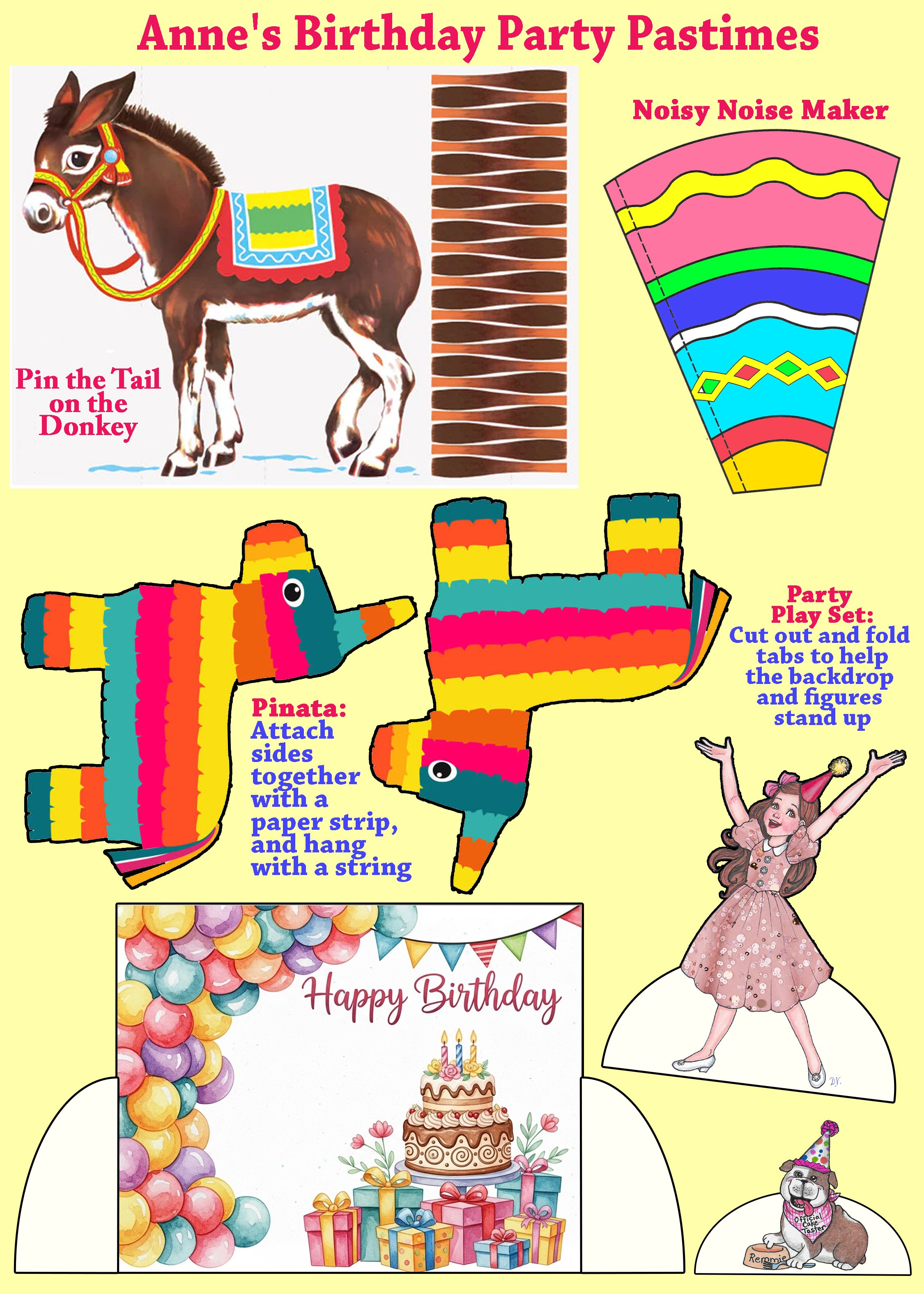 🎉 Anne’s Birthday Bash Paper Doll by Diana Vining – Celebrate in Style ...