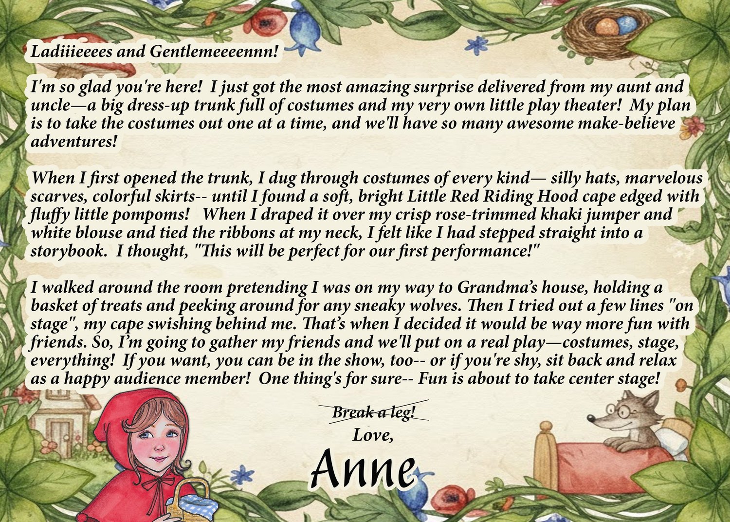 Through the Woods with Anne: Little Red Riding Hood (January 2026) — VDC