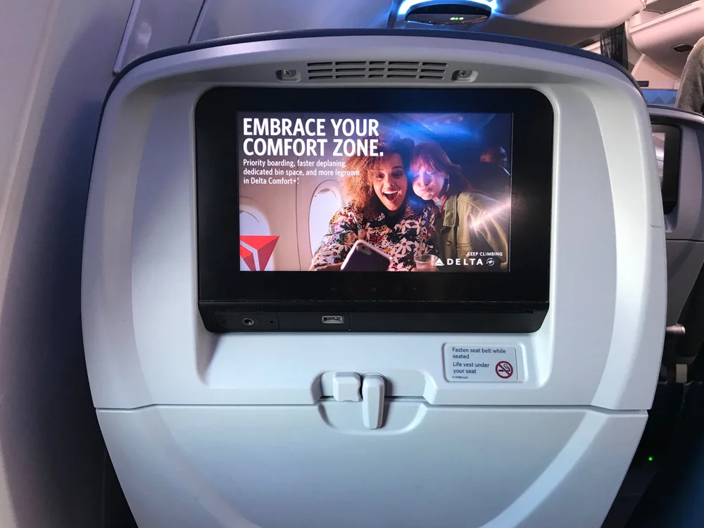 Delta Airplane Screen Tv