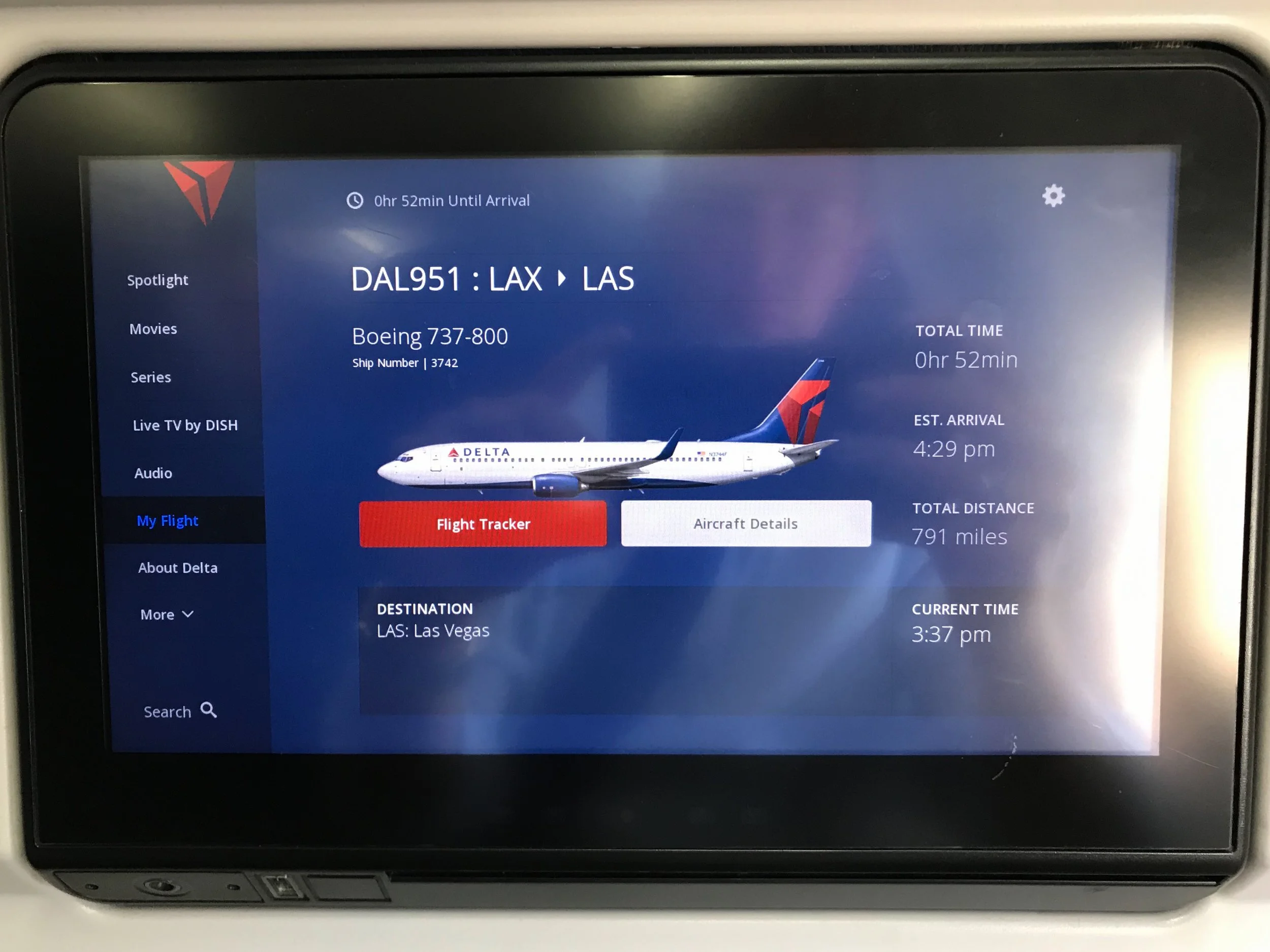 Delta Airplane Screen Tv