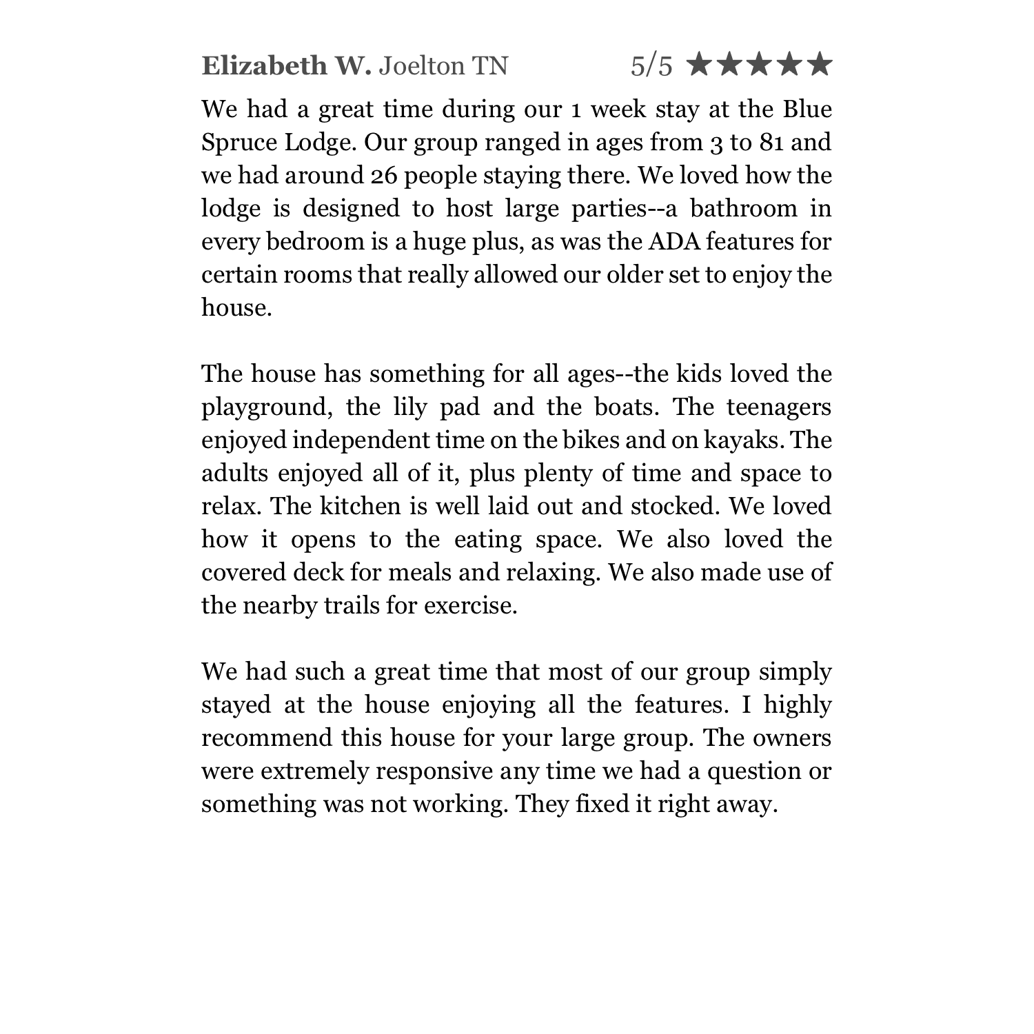 Blue Spruce — The Lodges at Stone Lake
