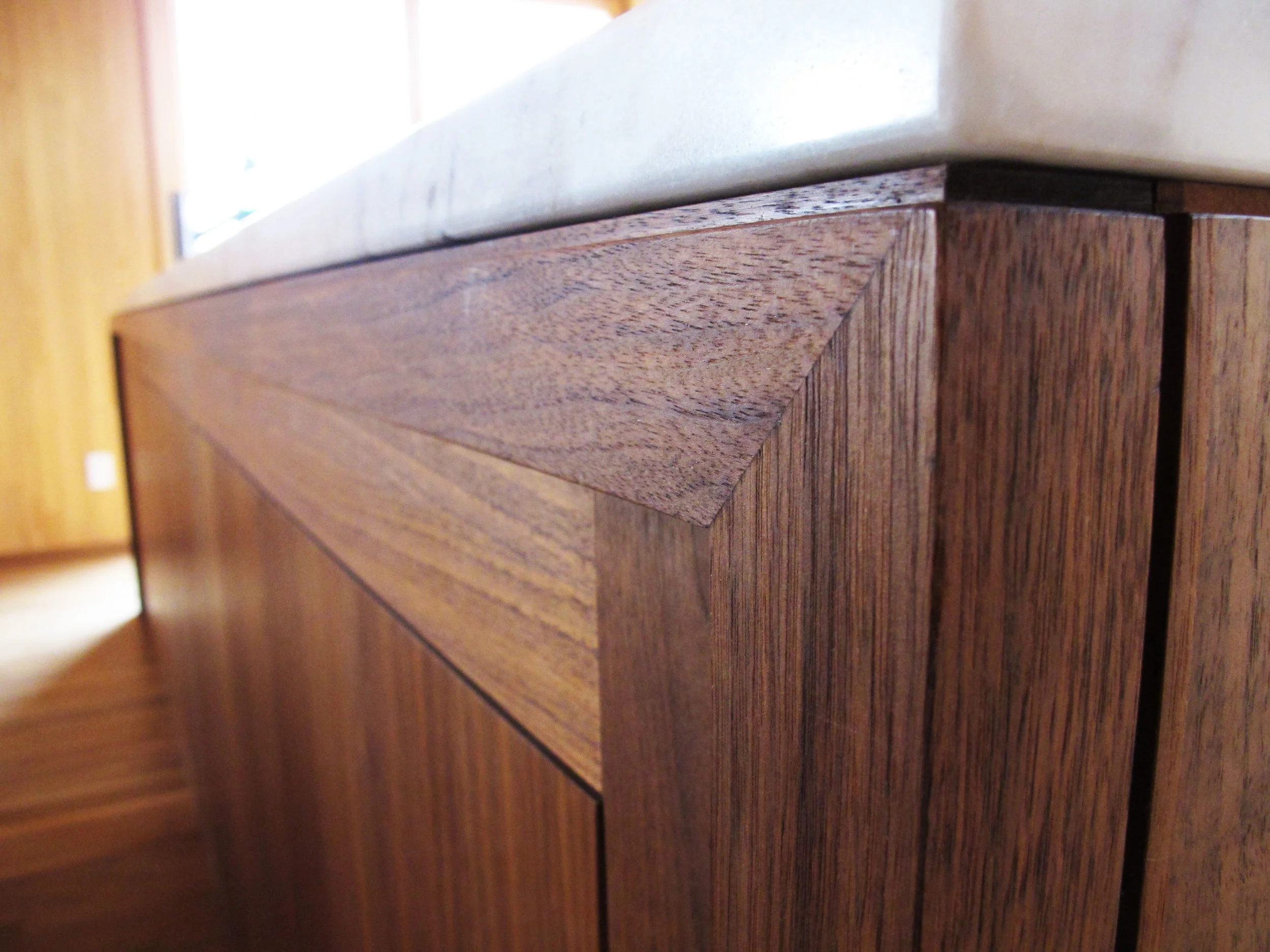 Custom Walnut Modern Kitchen — Metric fine woodwork custom cabinetry