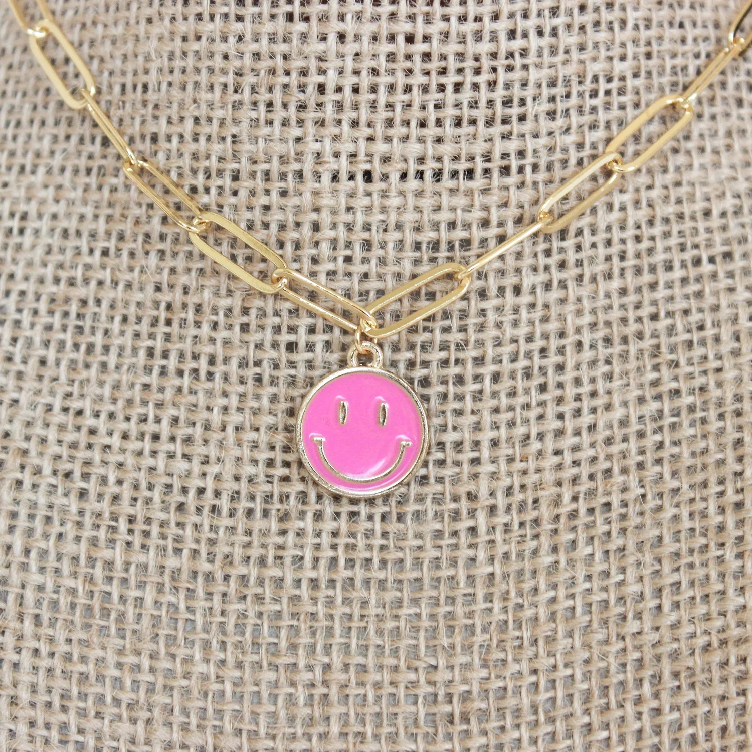 Hot Pink Smiley Face