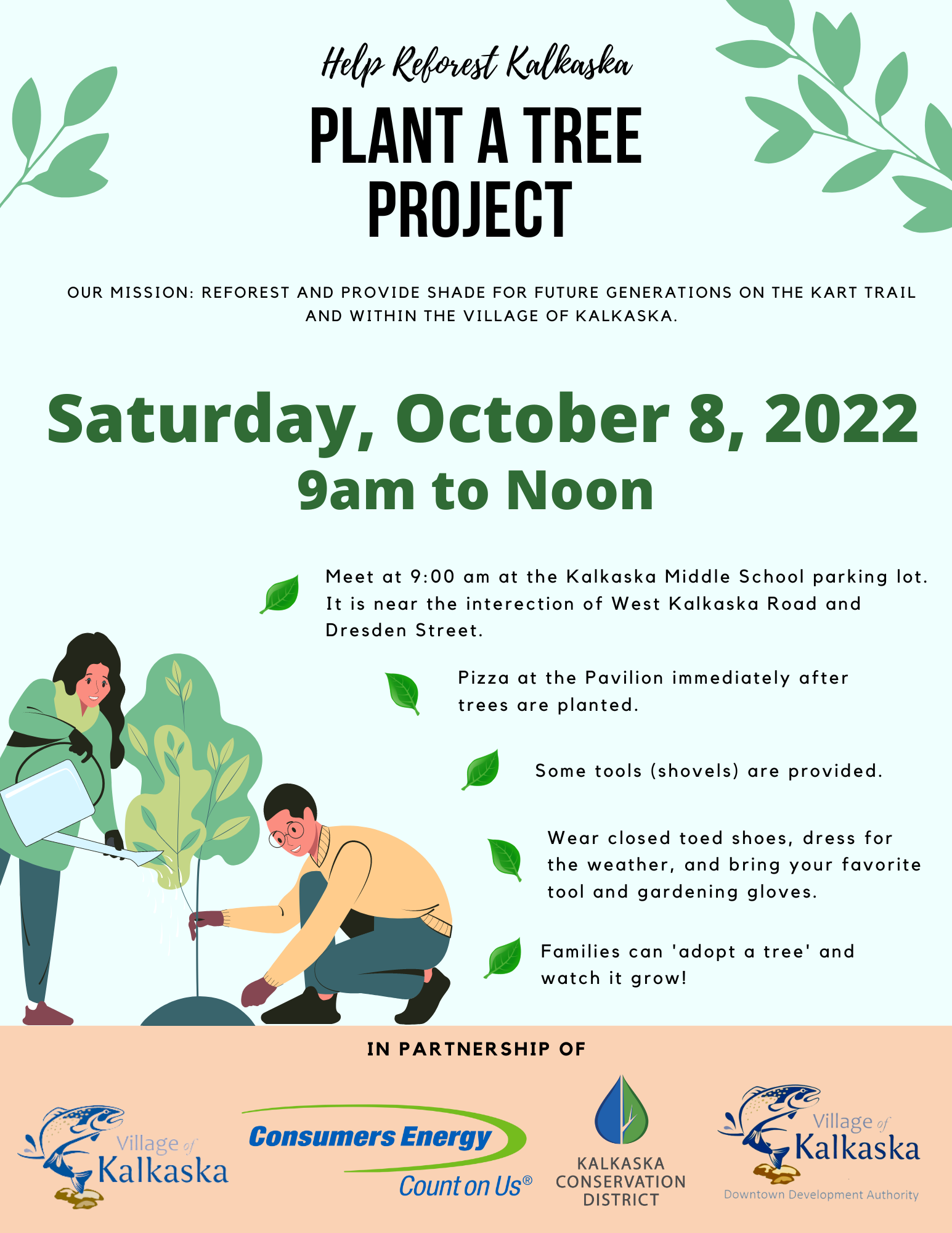 Plant a Tree Project on the KART Trail — Kalkaska Conservation District