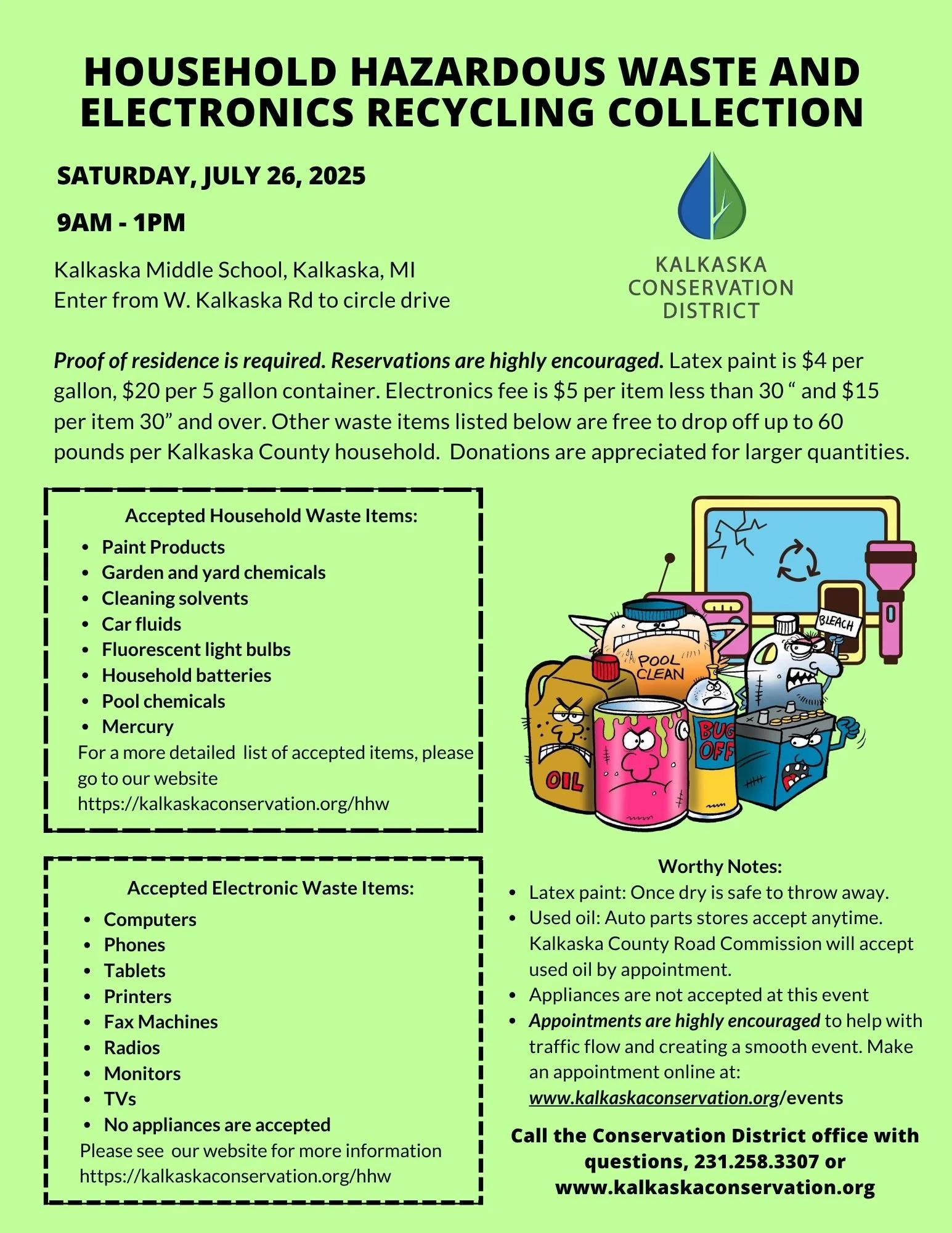 Household Hazardous Waste Collection event for Kalkaska County ...