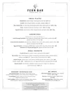 Menu — Fern Bar Events