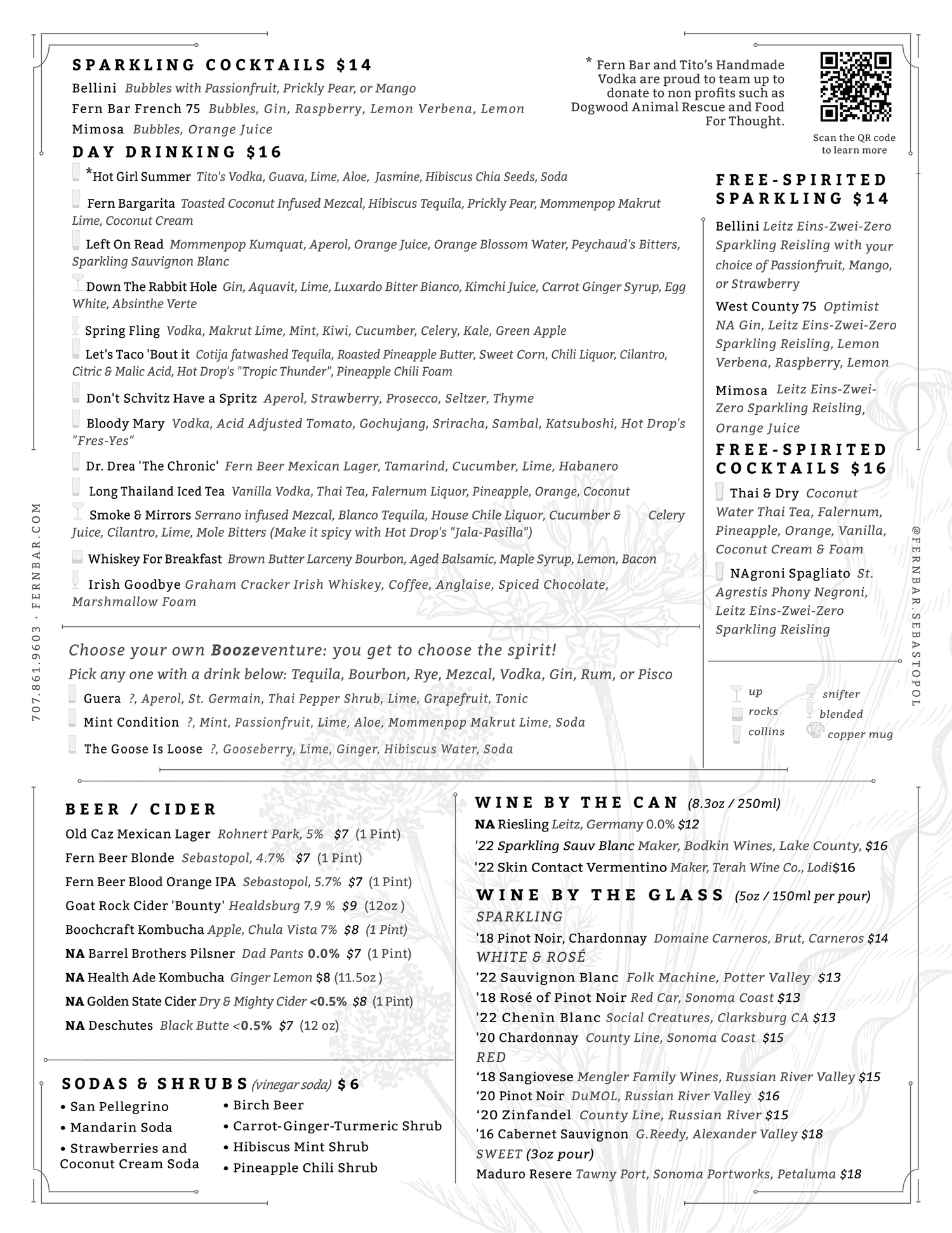 Menu — Sebastopol Restaurant, Bar, Live Music And Events In The Barlow