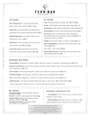 Menu — Fern Bar Events