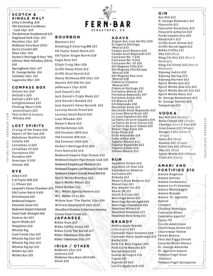 Menu — Fern Bar Events