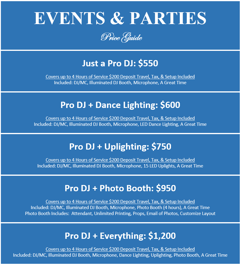 Events & Parties (old) — Turn it Up!