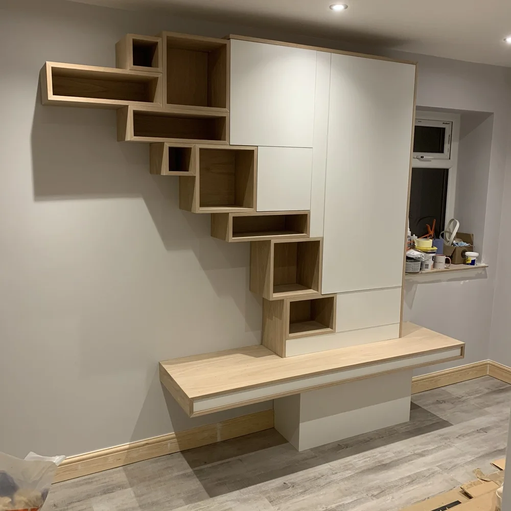 Oak & White Stacked Unit — Deer River Craftsman