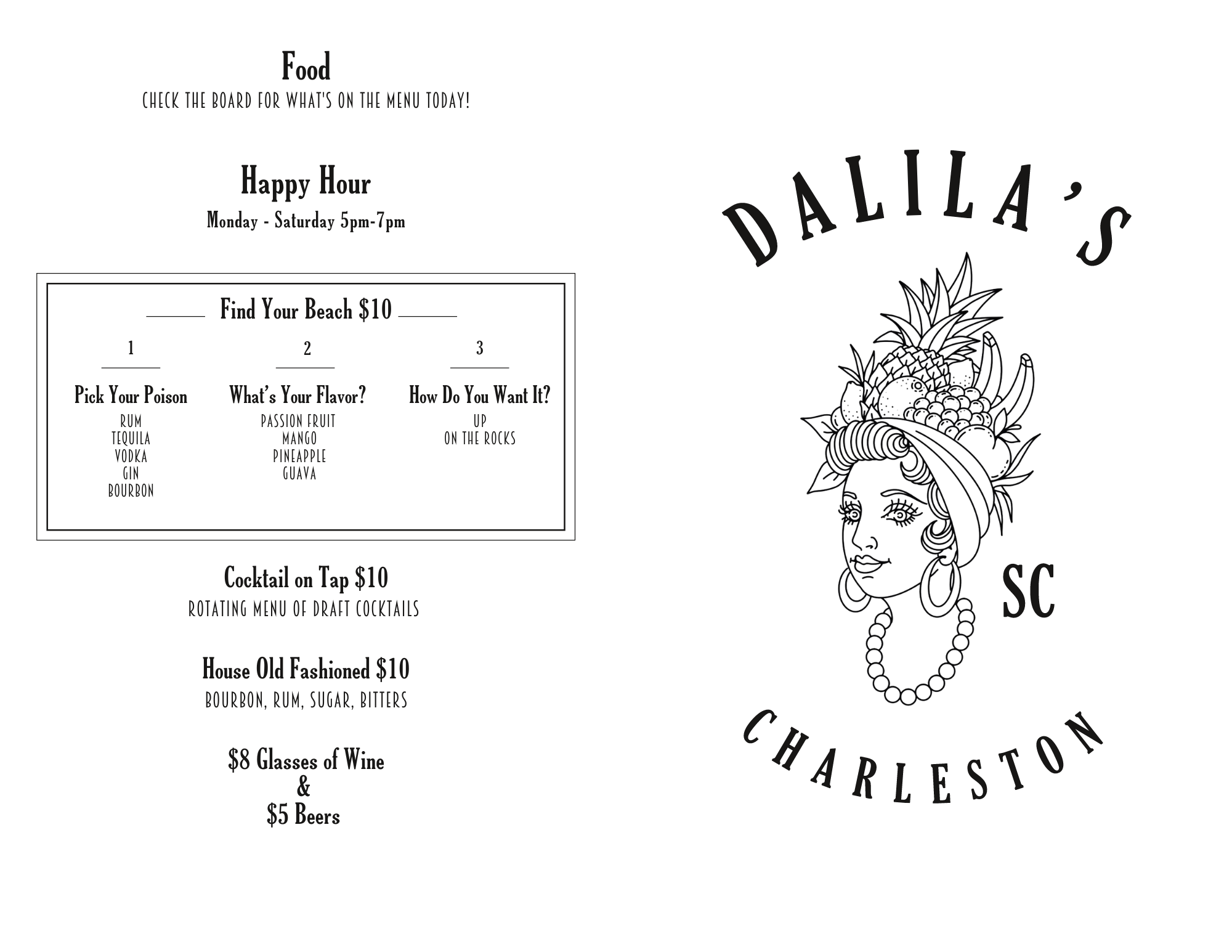 Menu — Dalila's