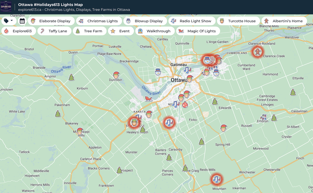 A Map of All The Holiday Lights Near You — Explore 613