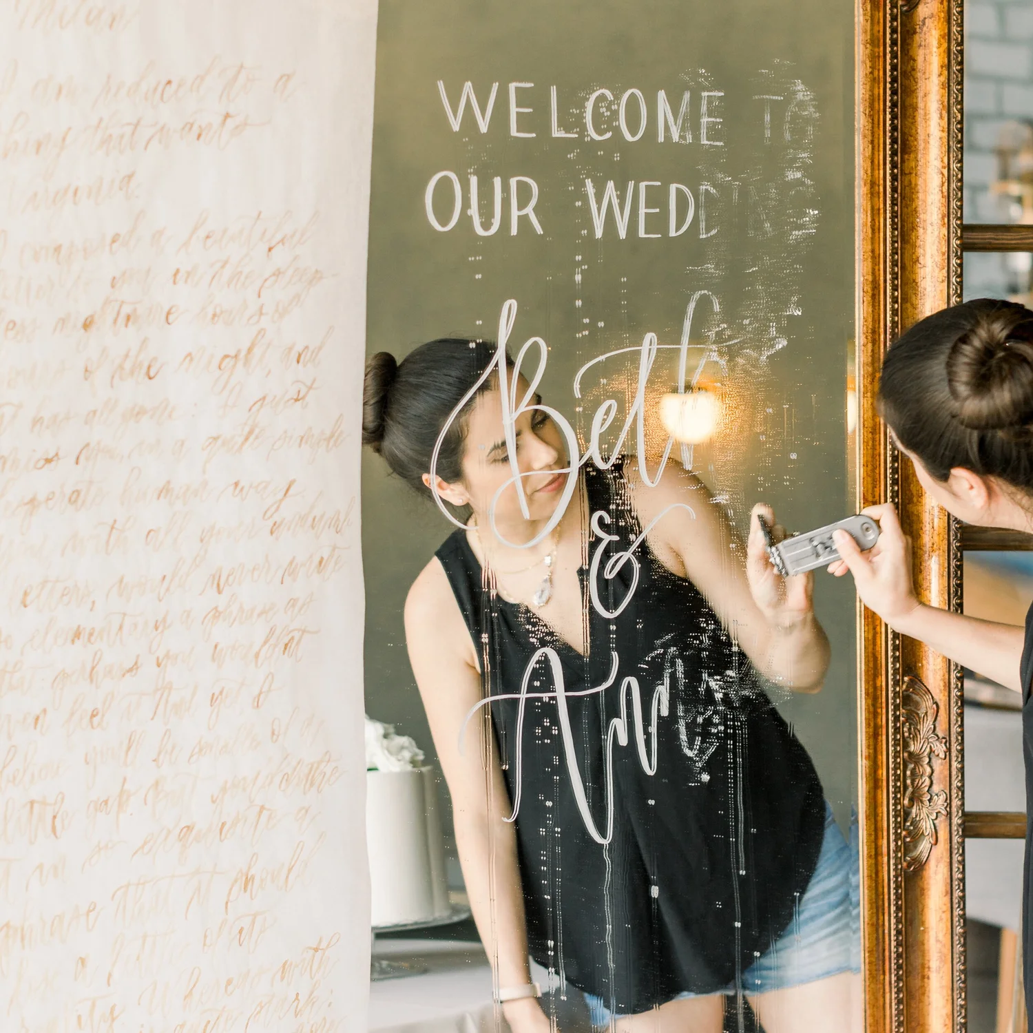 Yellow Rose Calligraphy