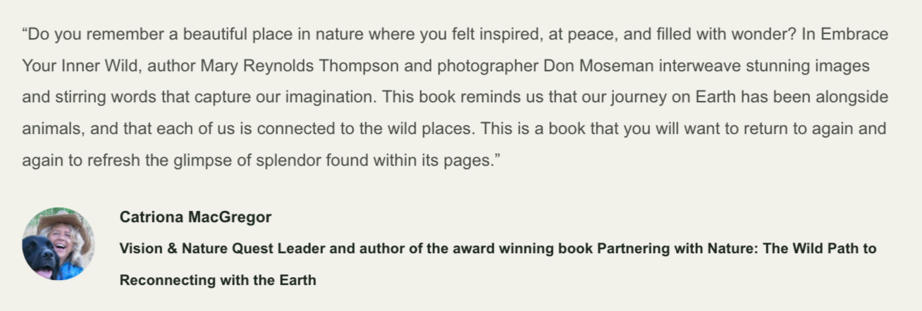 Embrace Your Inner Wild | A deeper connection to nature — Mary Reynolds ...