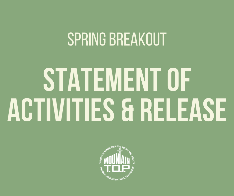 Spring Mission Trips for Youth and Adults — Mountain T.O.P.