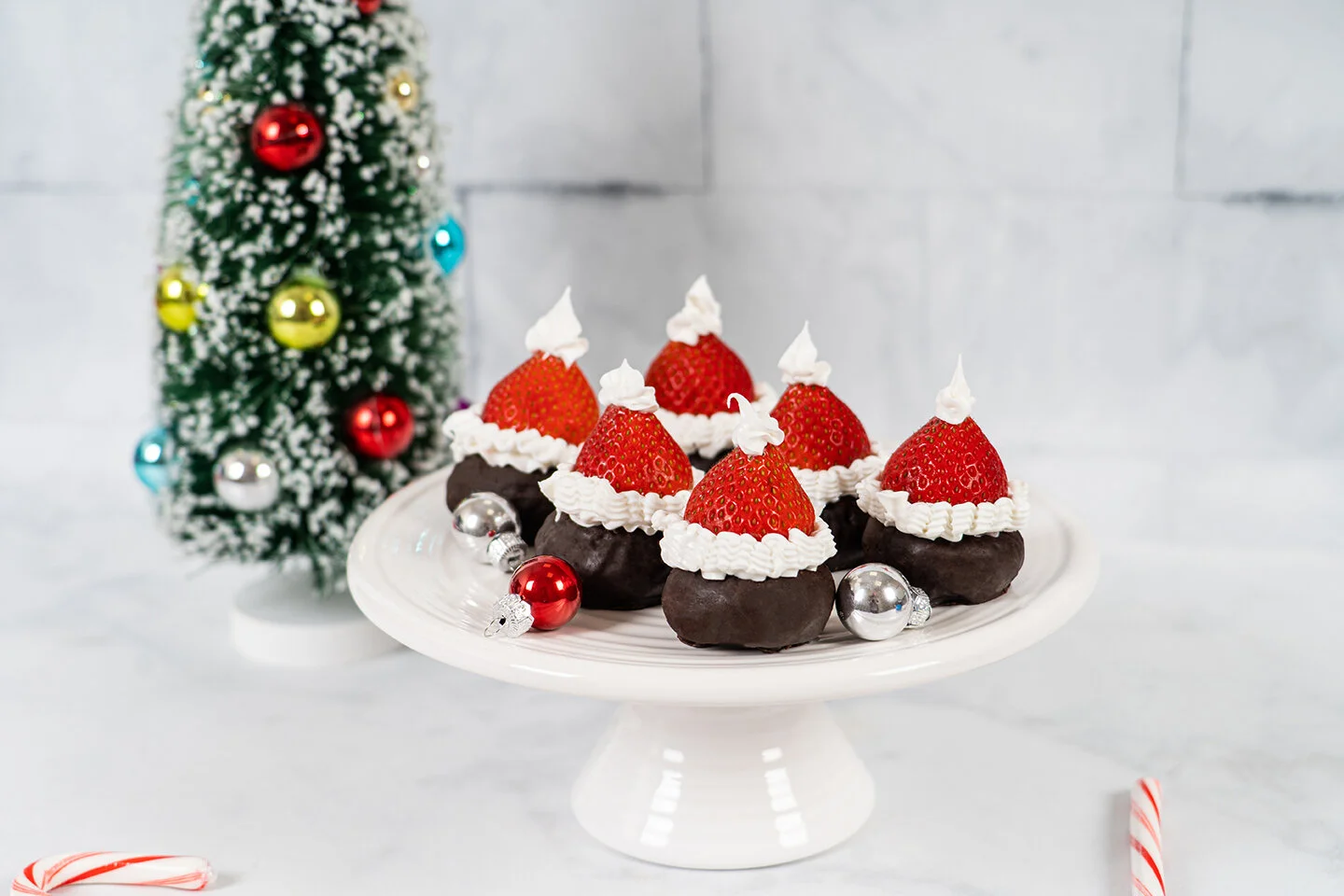 Santa Hats with Tastykake Mini Frosted Donuts — Tastykake