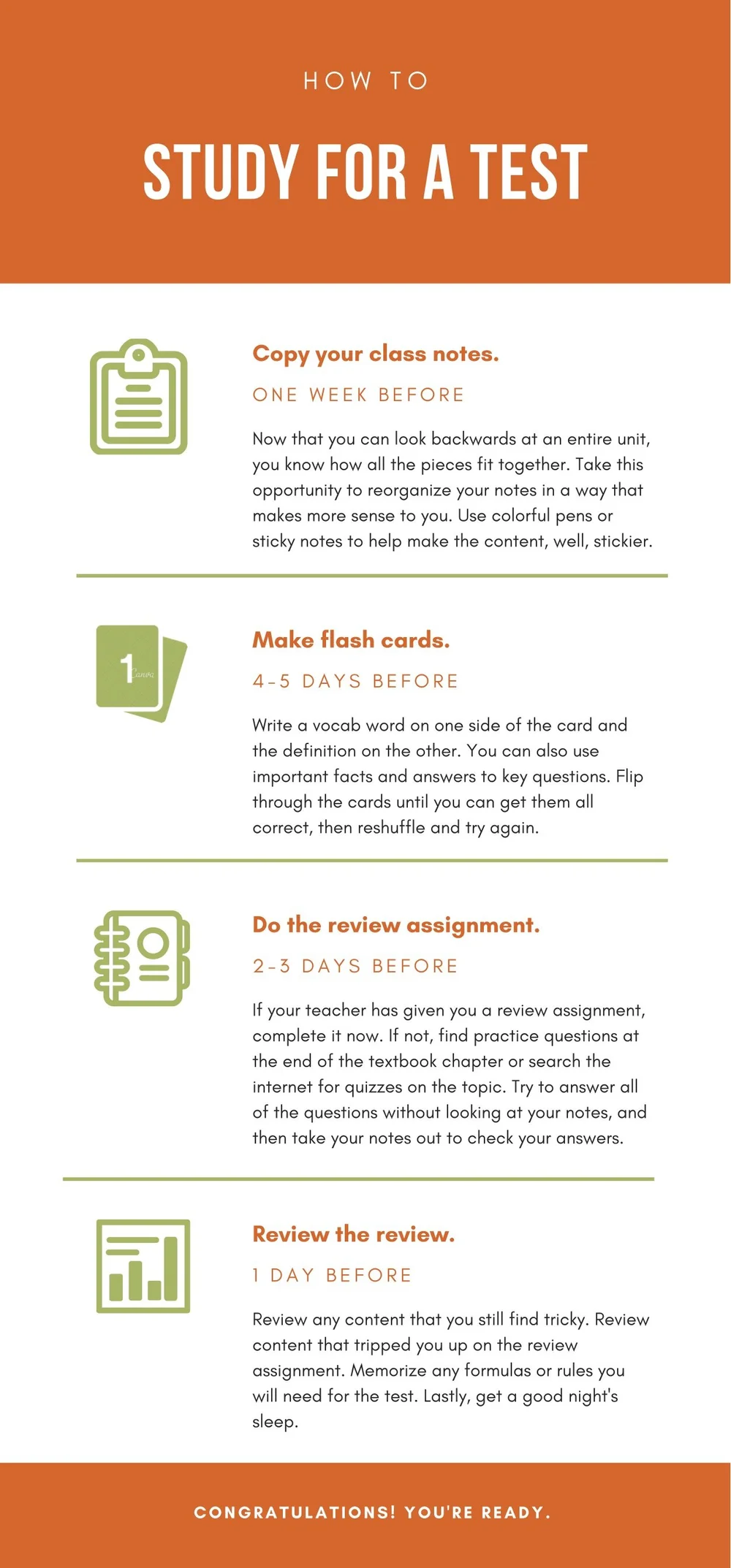 How to Study for a Test: An Infographic — STEMsmart Consulting