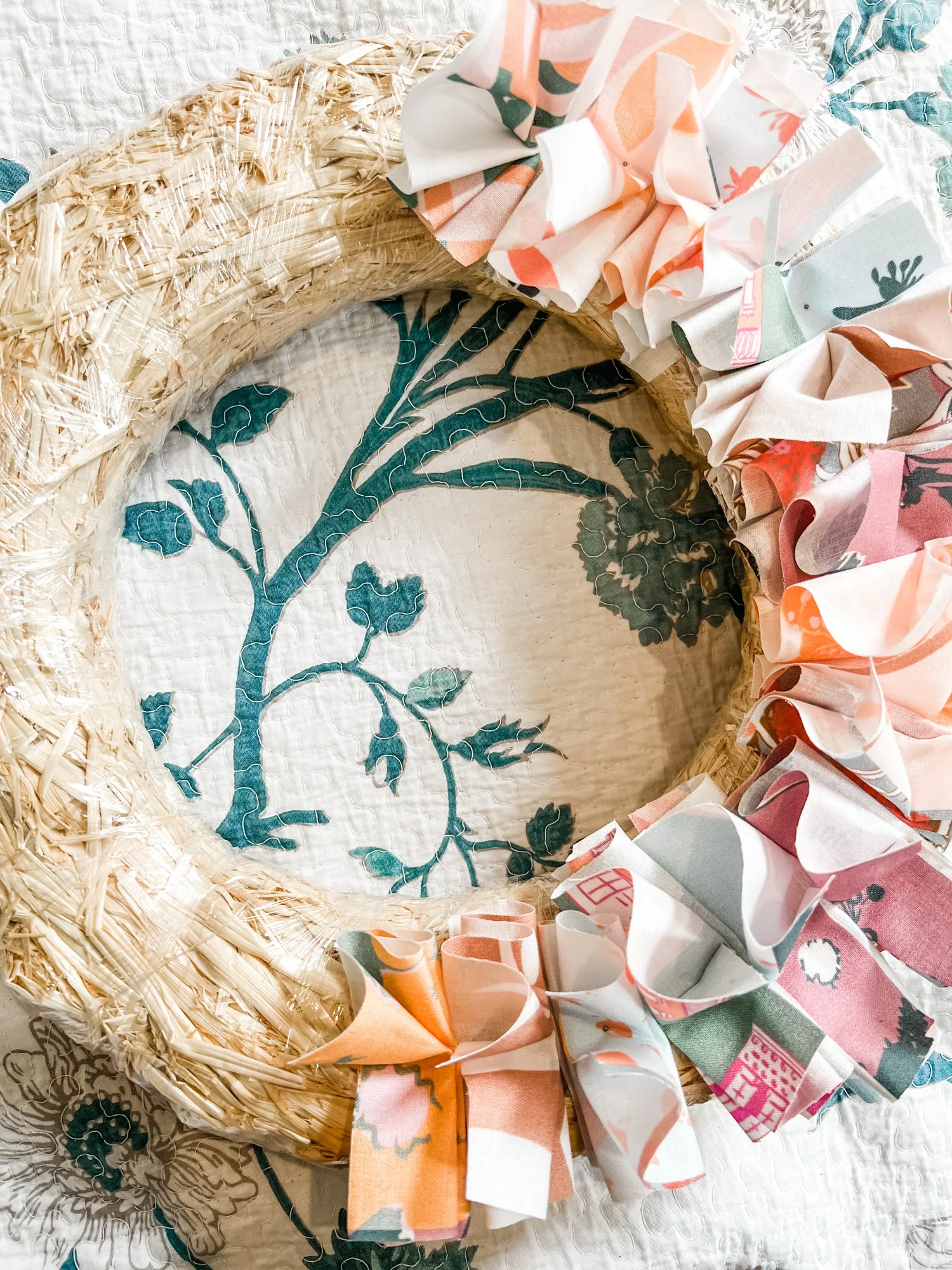 How to Make an Easy and Gorgeous Fabric Wreath — Jaime Randall Design