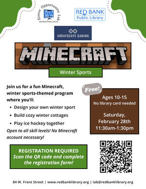 Minecraft - Winter Sports — Red Bank Public Library