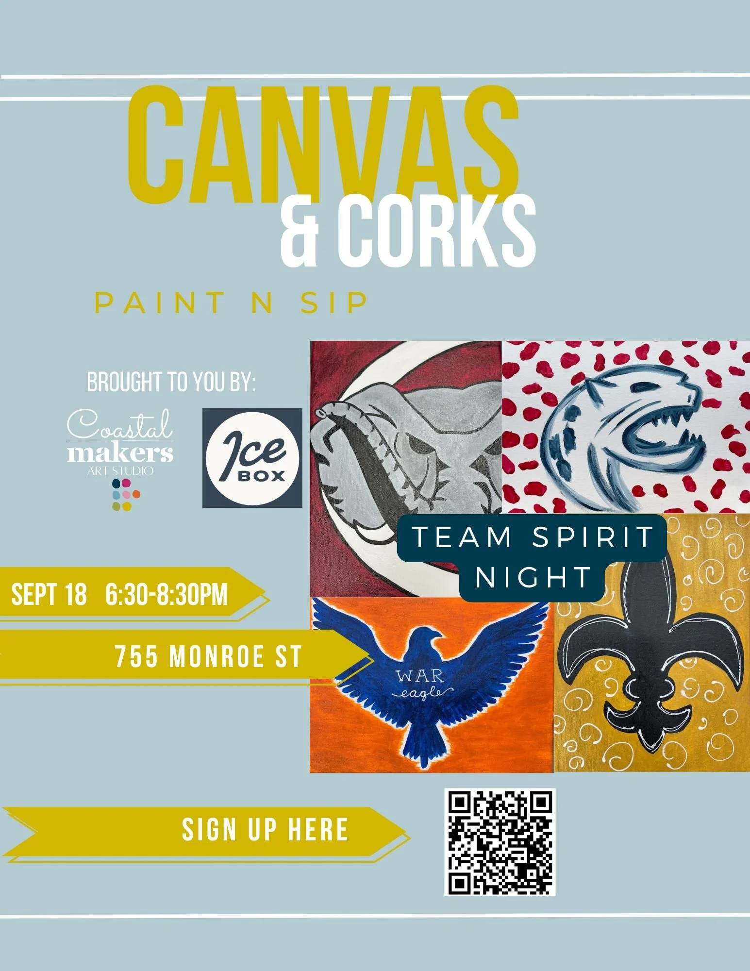 Canvas & Corks at The ICE BOX — Coastal Makers, LLC