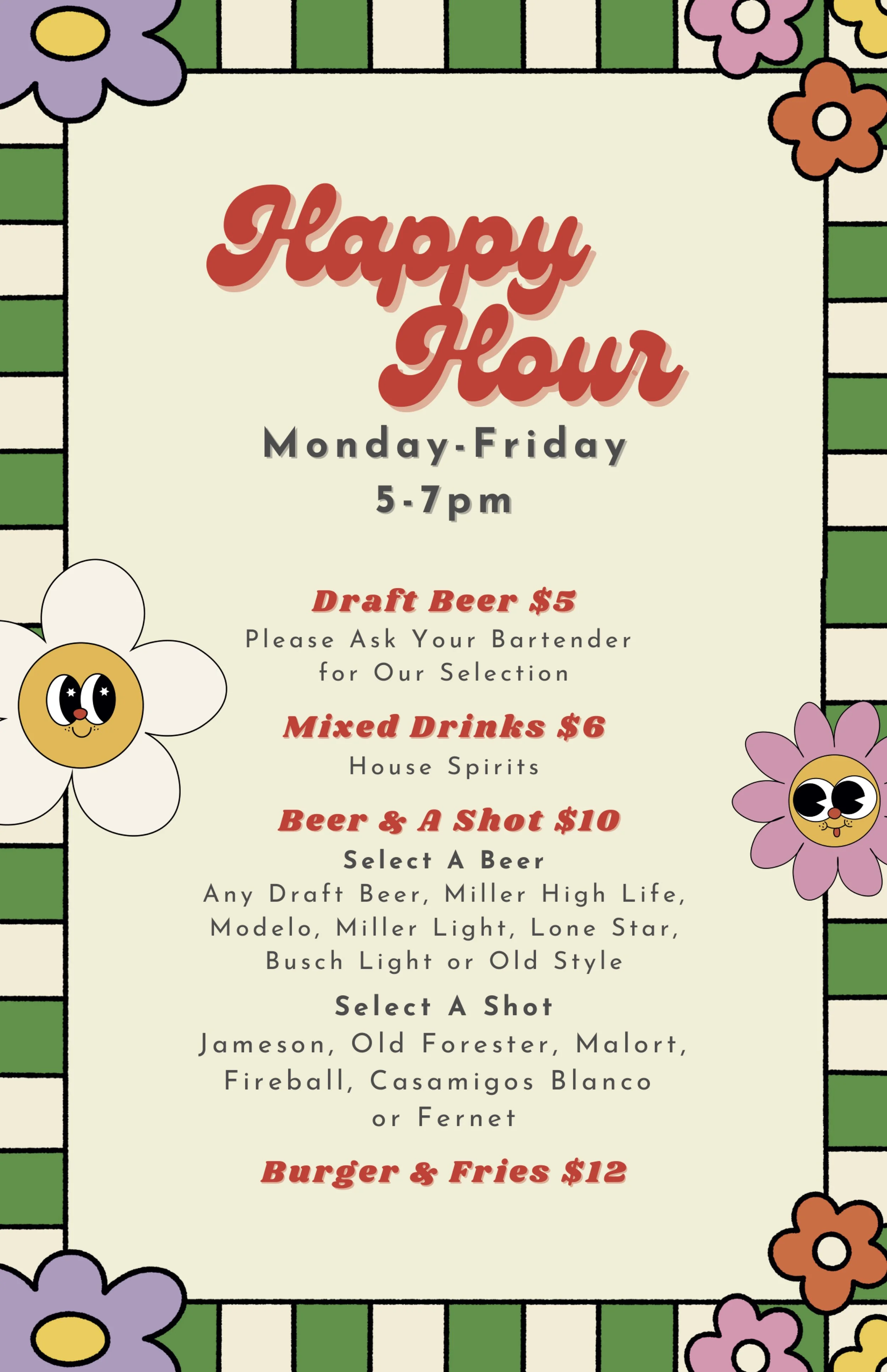 HAPPY HOUR — The Welcome Back Lounge