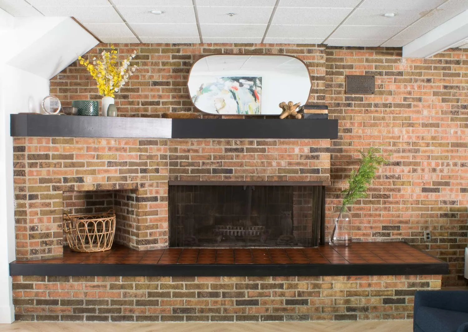 A Modern Cement Tile Stenciled Fireplace (+ Easy Tutorial) — This Giant ...