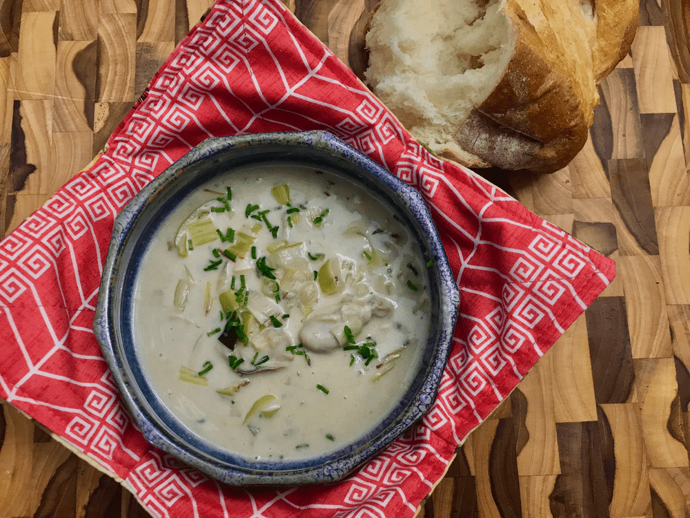Oyster & Charred Leek Stew — Elevated Wild