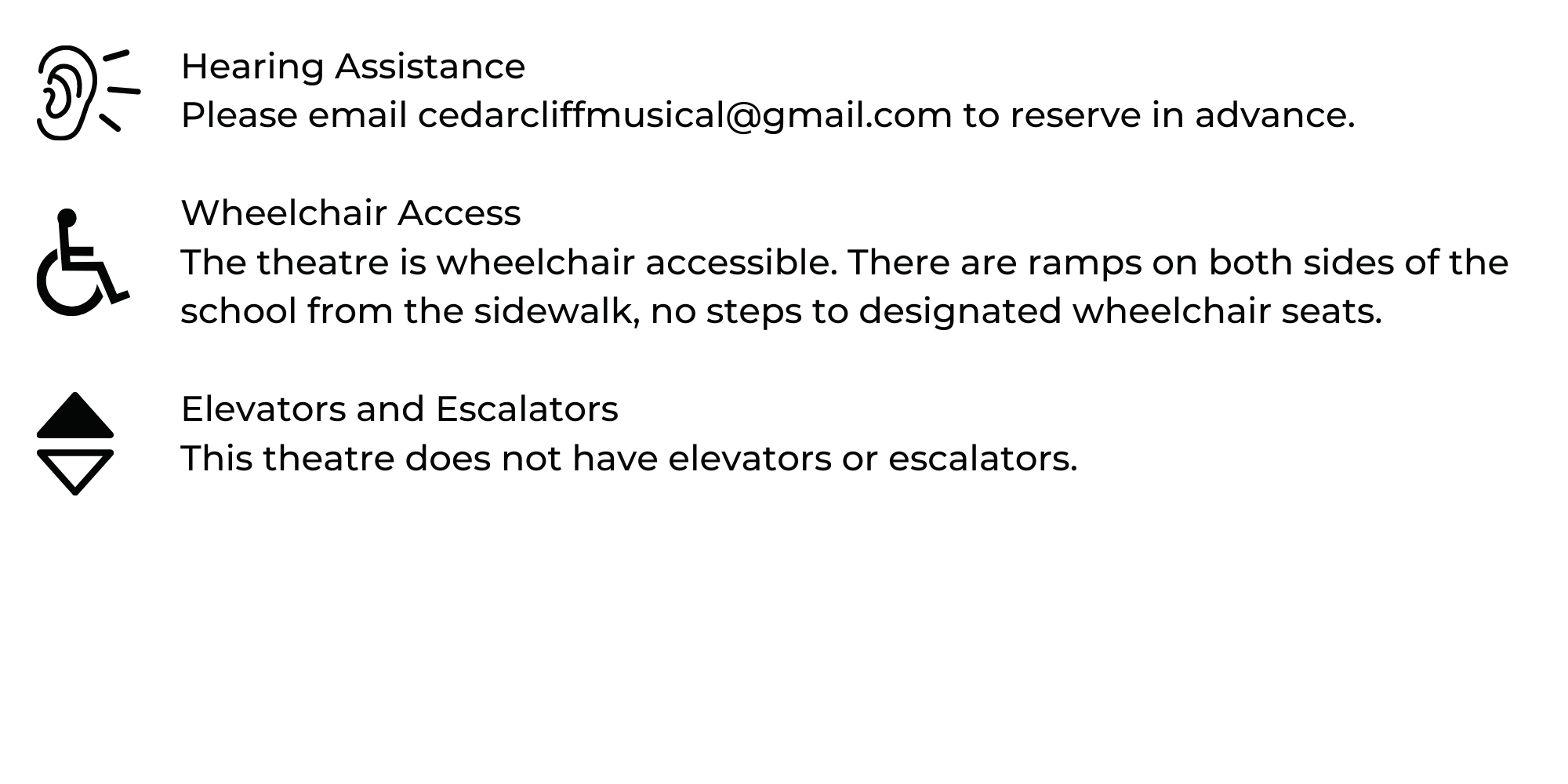 Musical Tickets — CEDAR CLIFF PRODUCTIONS