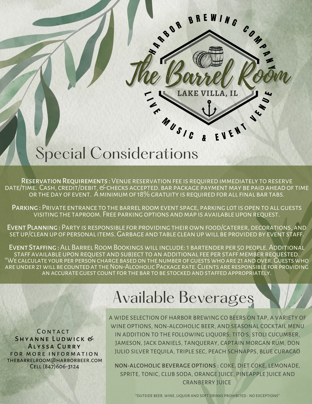 The Barrel Room — Harbor Brewing Co.