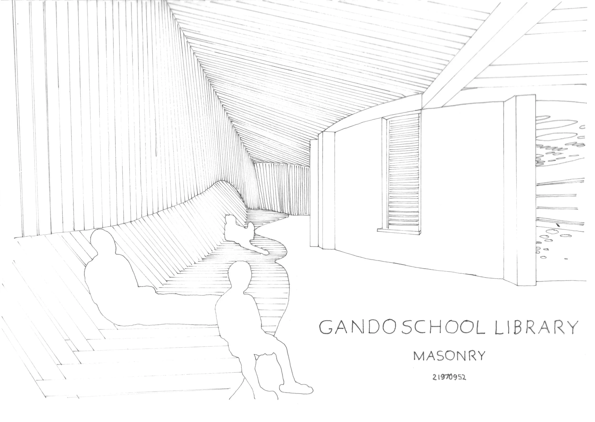 School Library Sketch