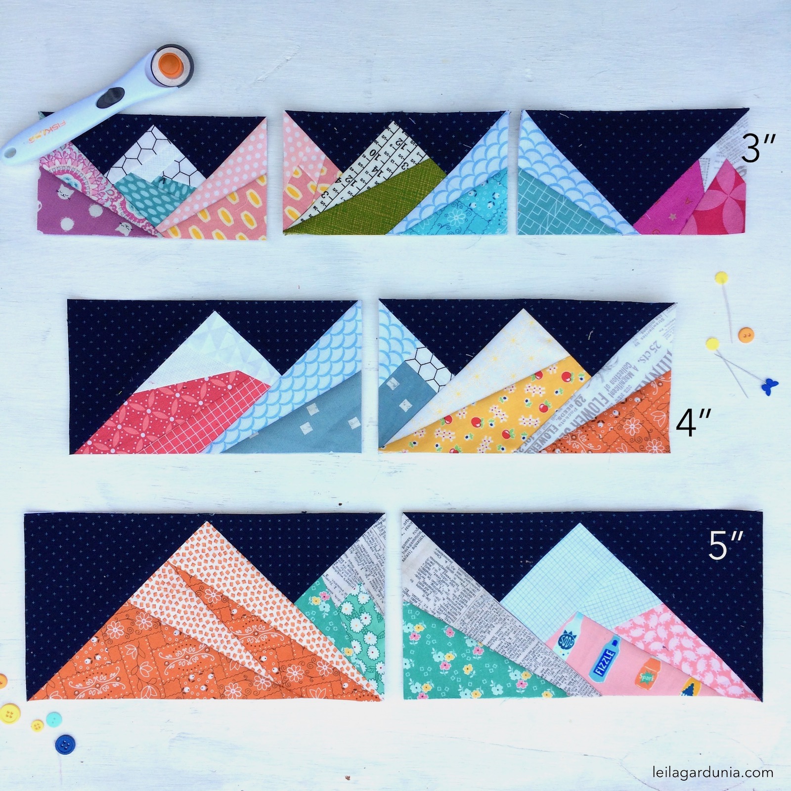 PDF | Complete Scrappy Mt. Range Bundle | Leila Gardunia Quilt Patterns
