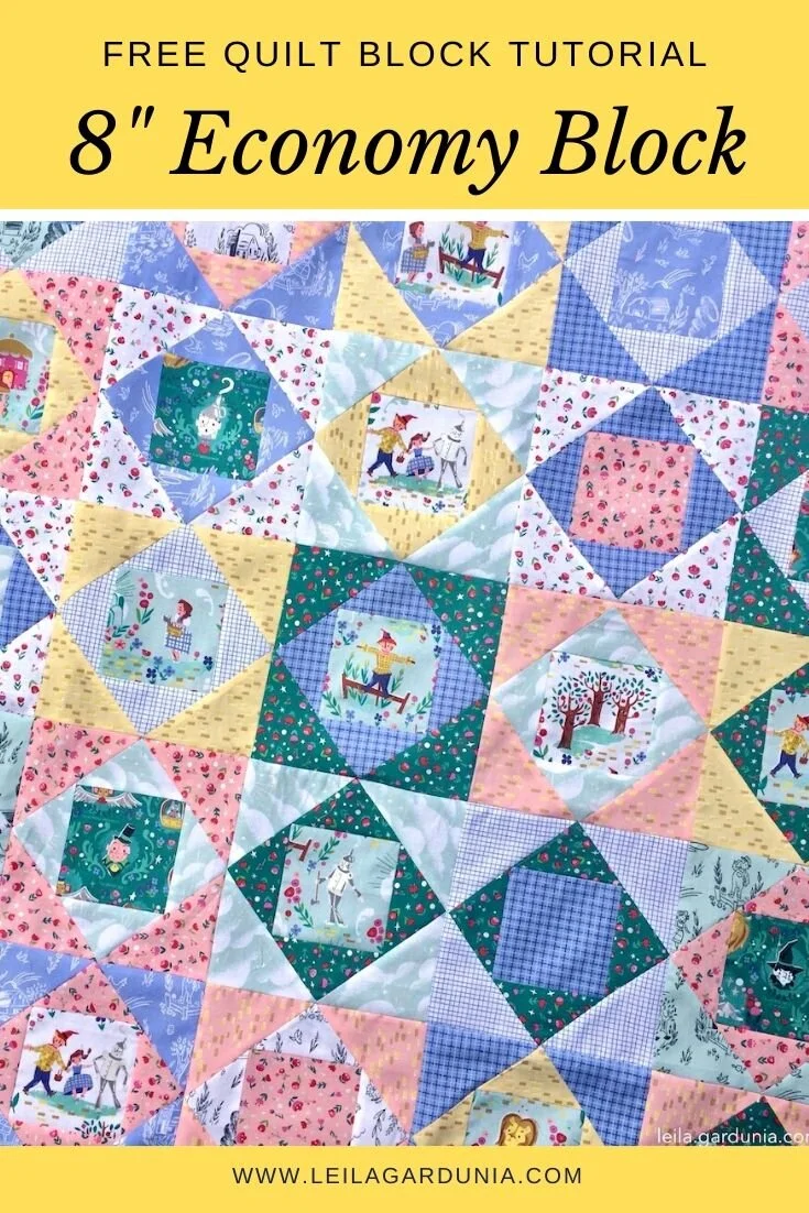 8" Economy Quilt Block Tutorial — Leila Gardunia