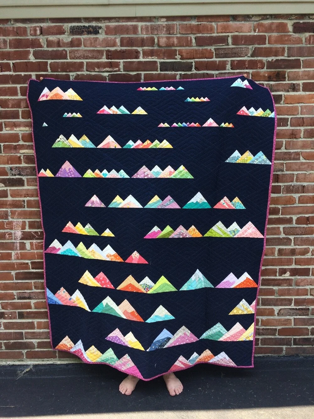 Scrappy Mountain Range Quilt Finish | Leila Gardunia Quilt Patterns