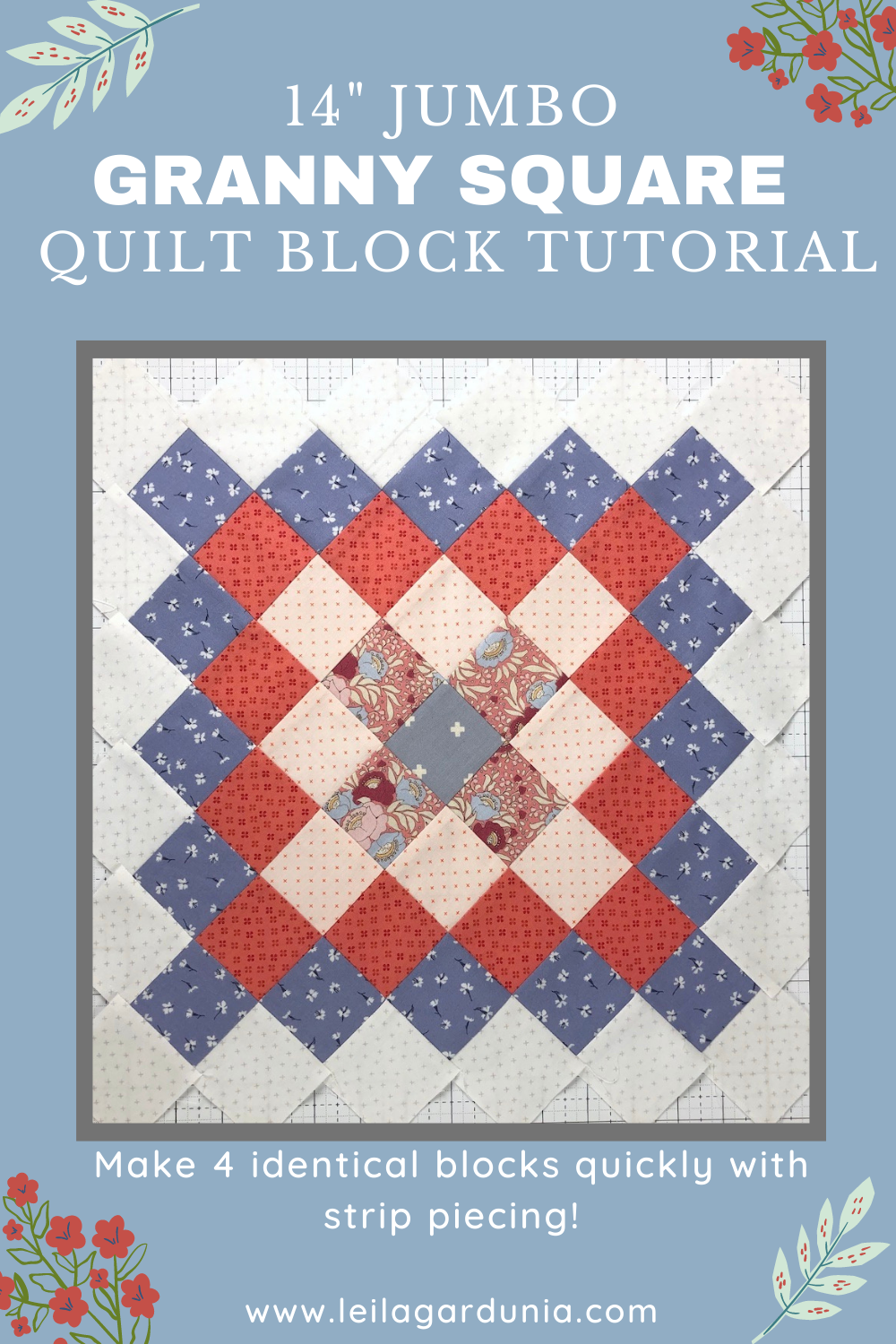 Jumbo Granny Square Quilt Block Tutorial Leila Gardunia Quilt Patterns