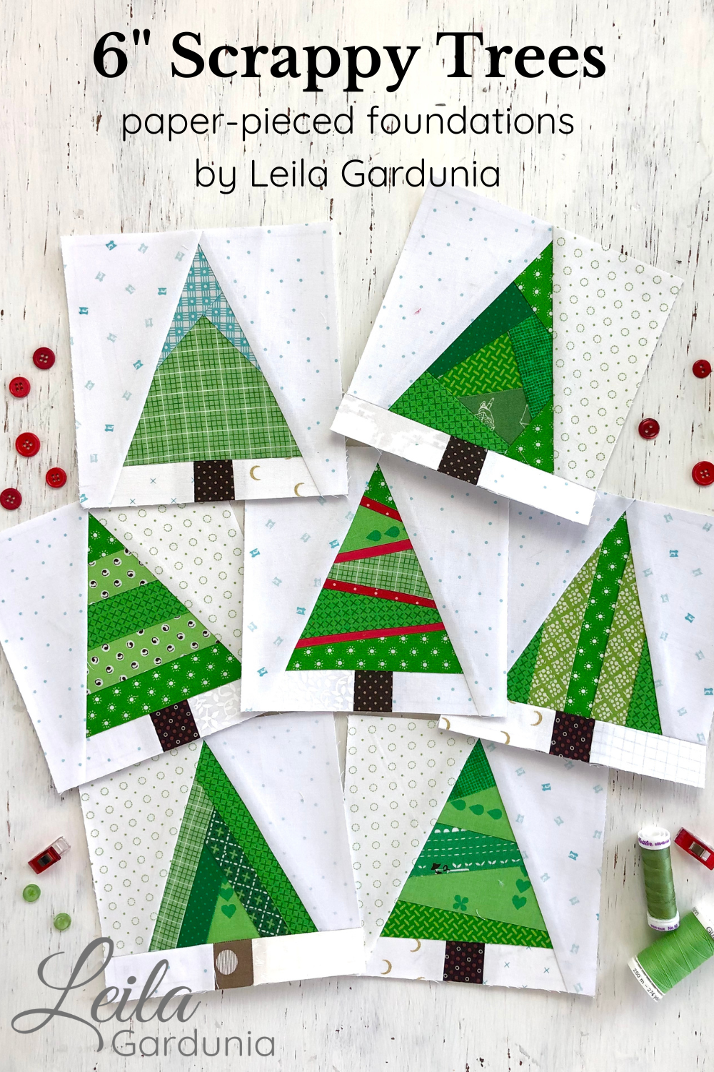 Printable Tree Quilt Block Pattern