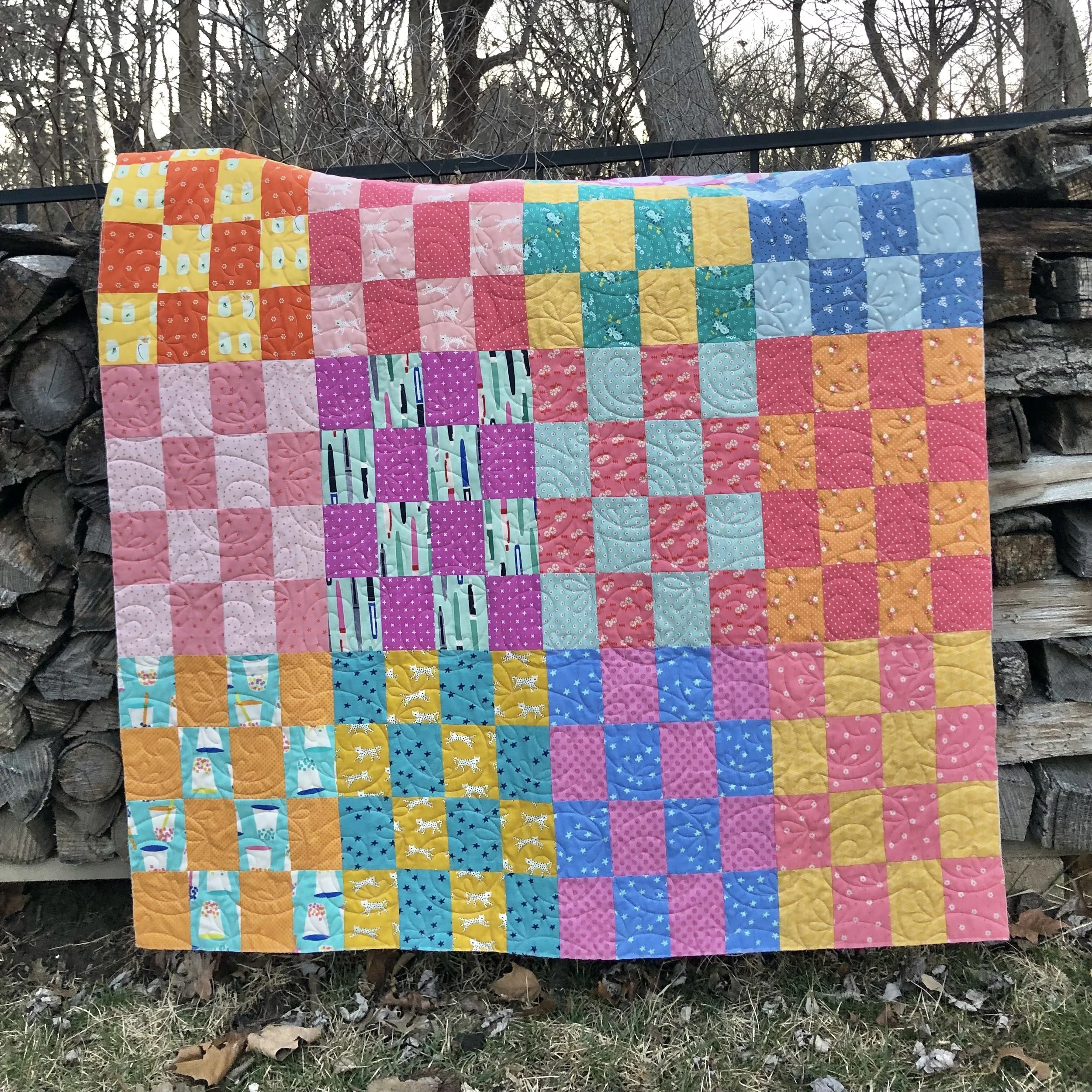 Stretched-16 Patch Quilt Block Tutorial | Leila Gardunia Quilt Patterns