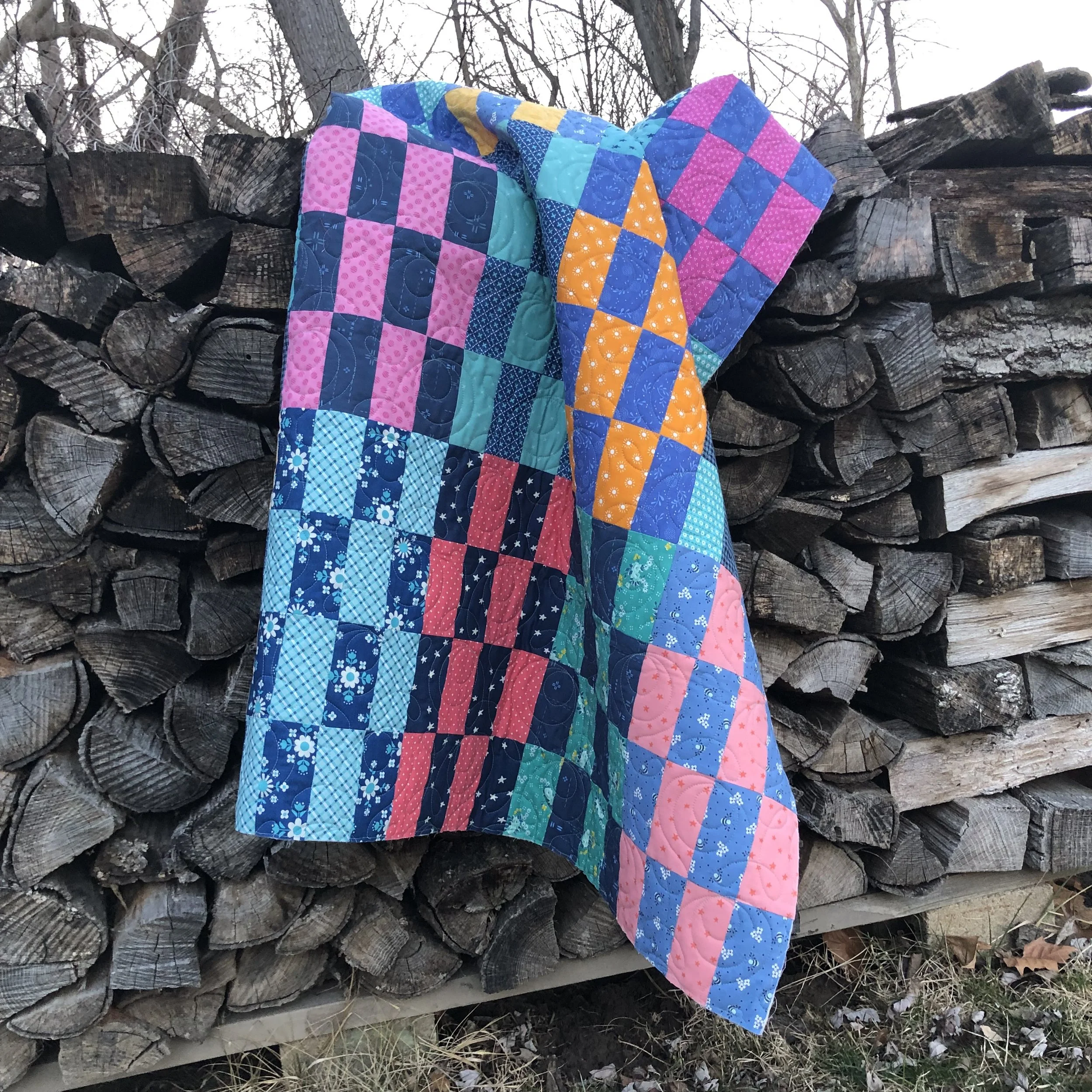 Stretched-16 Patch Quilt Block Tutorial | Leila Gardunia Quilt Patterns