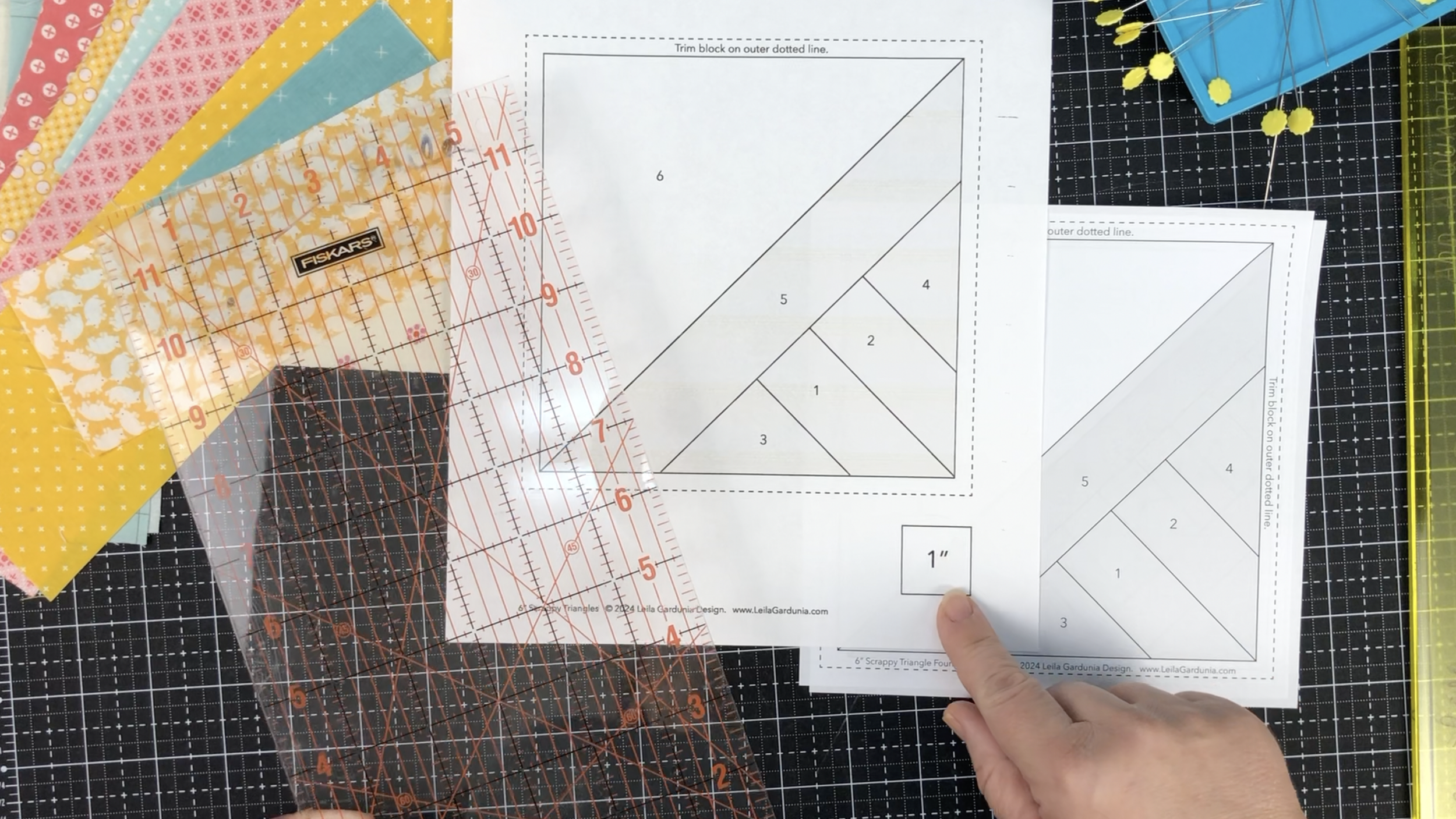 How to Foundation Paper Piece Scrappy Half Square Triangles | Leila ...