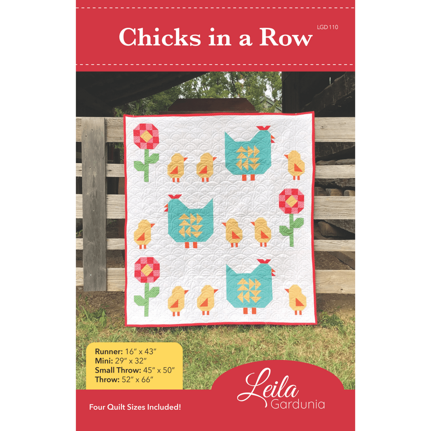 Print | Quilty Chicks Block of the Month | Leila Gardunia Quilt Patterns